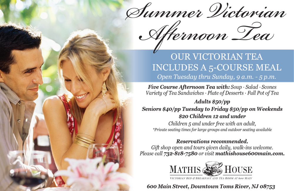 Mathis House Bed & Breakfast and Victorian Tea Room in Toms River, NJ