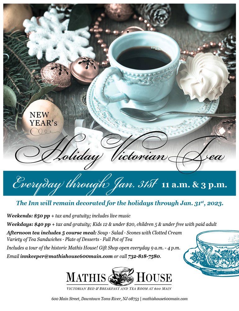 Mathis House Bed & Breakfast and Victorian Tea Room in Toms River, NJ